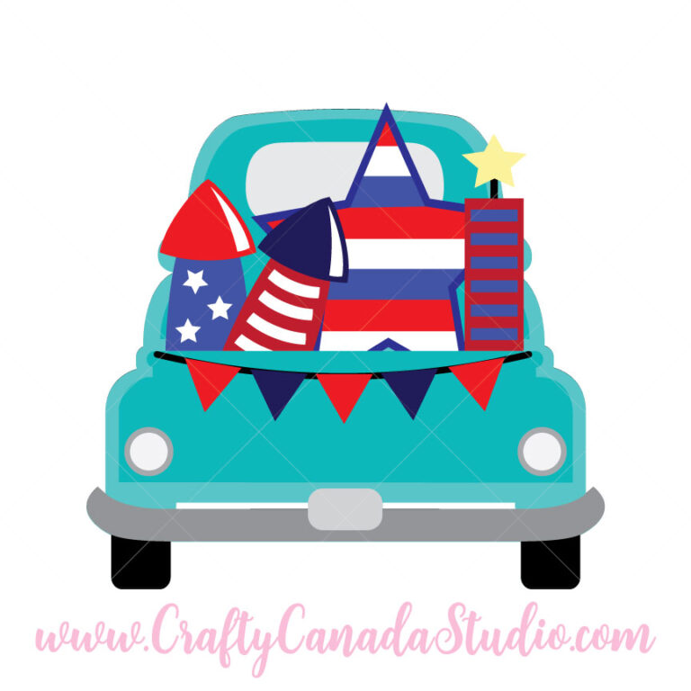 Vintage 4th Of July Truck SVG - Crafty Canada Studio