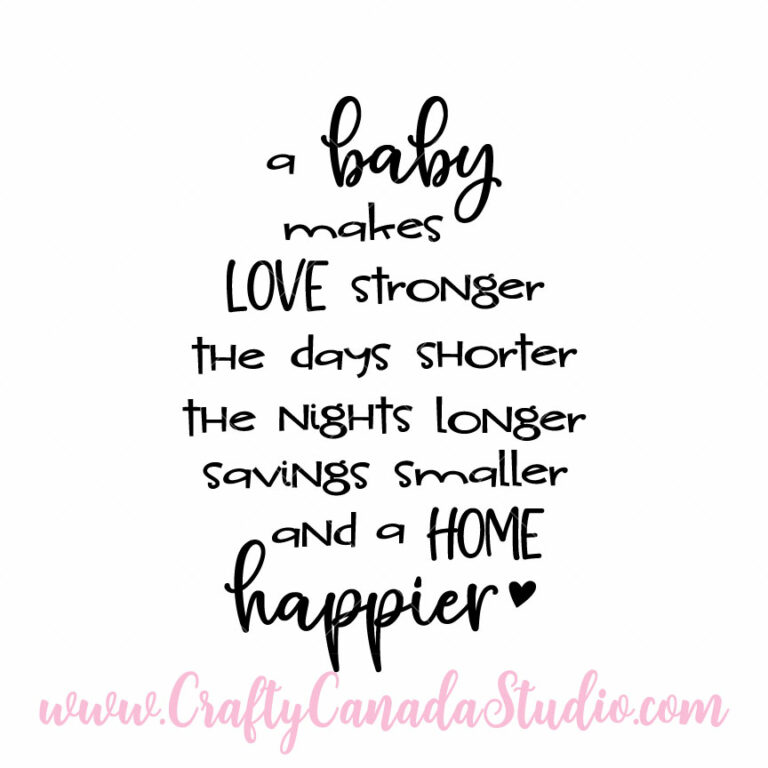 A Baby Makes Love Stronger SVG - Crafty Canada Studio