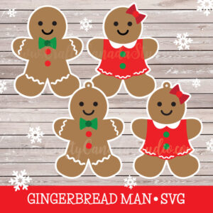 Gingerbread Man SVG files for Laser Cutters and the Cricut