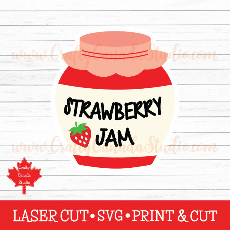 Strawberry Jam SVG - Crafty Canada Studio