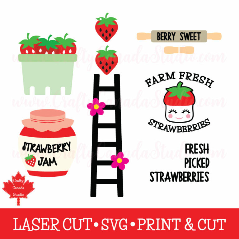 Strawberry SVG Kit - Crafty Canada Studio